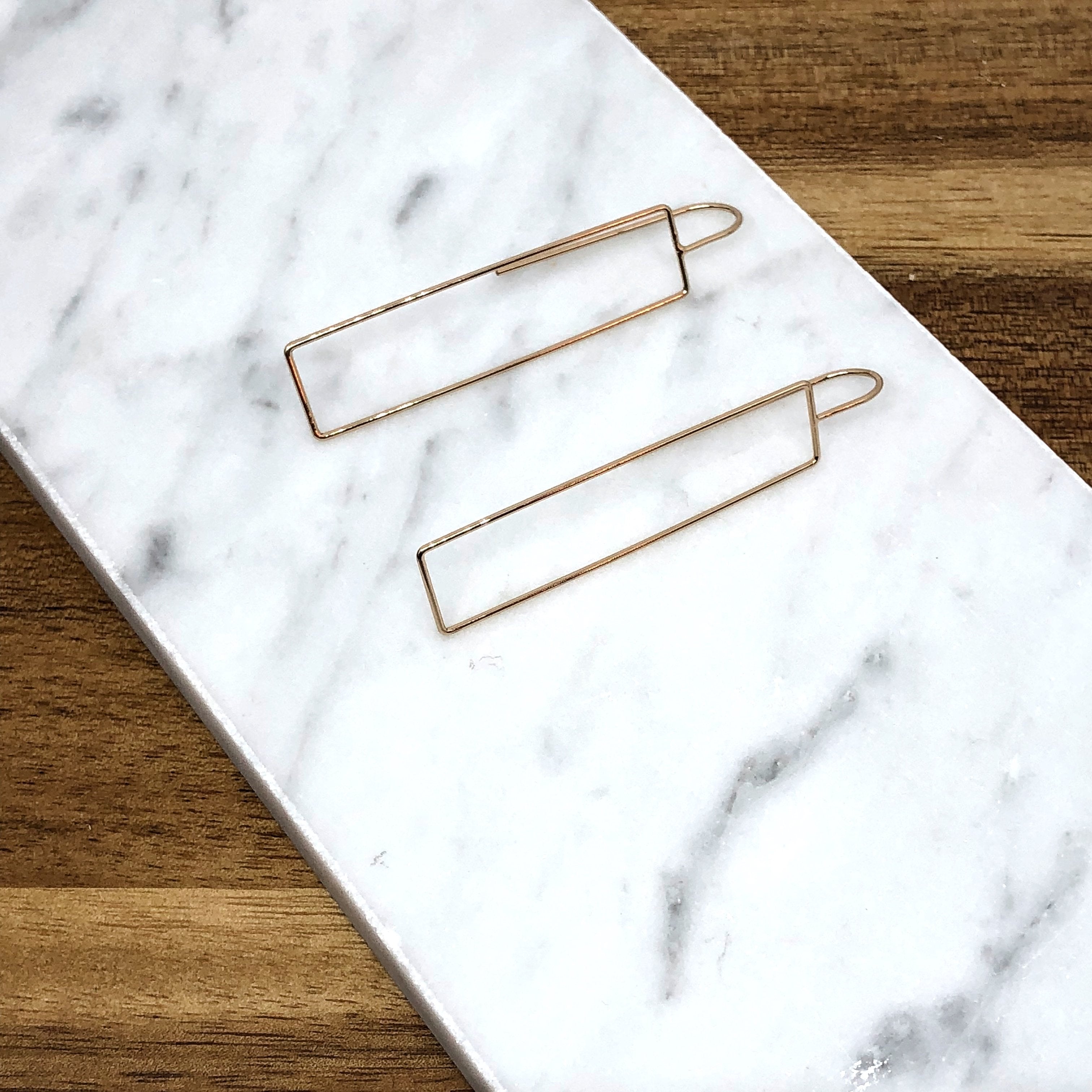 Andi Open Rectangle Earring – The Babe Standard